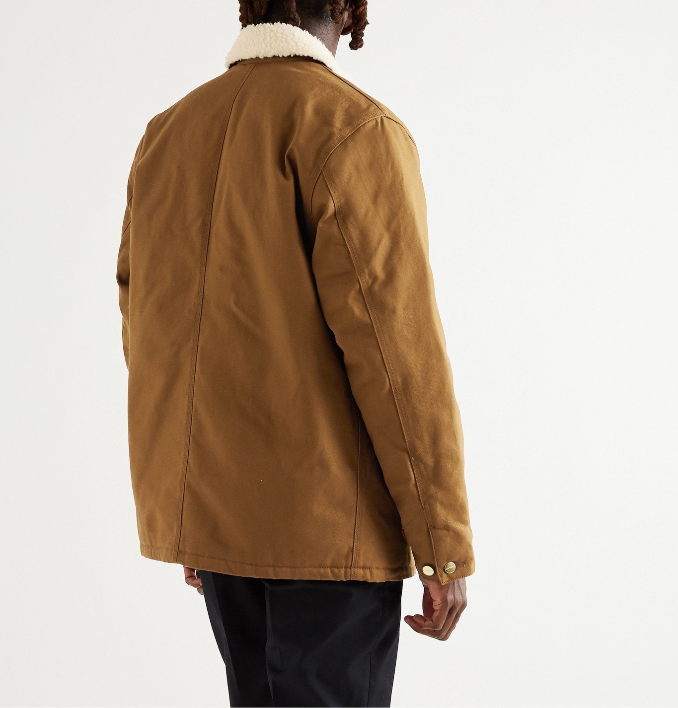Carhartt WIP - Fairmount Faux Shearling-Lined Organic Cotton-Canvas ...