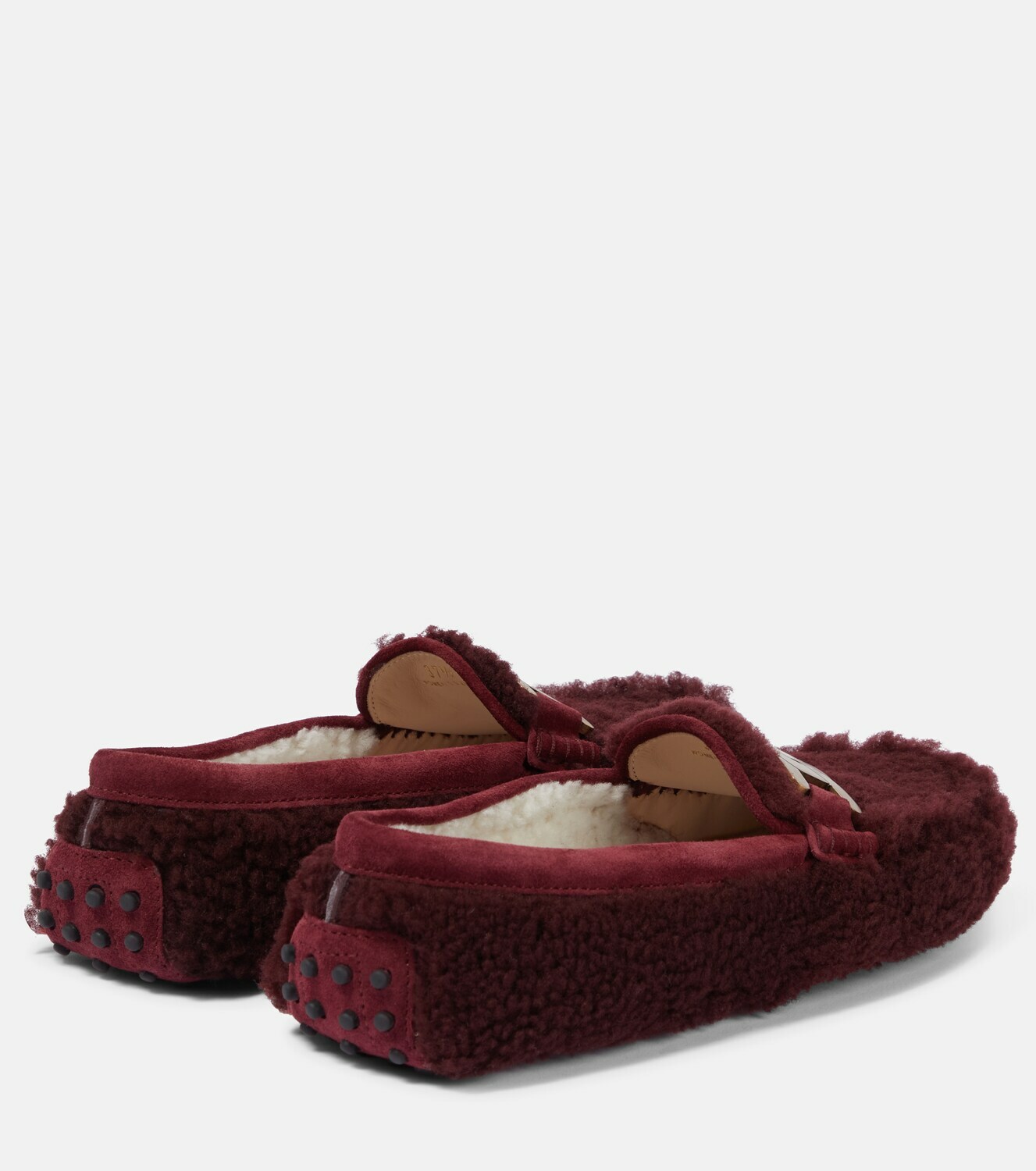 Tod's - Embellished shearling loafers Tod's