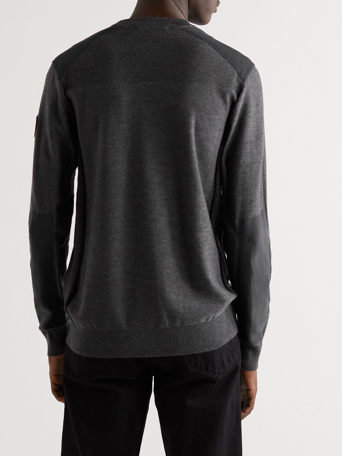 Canada Goose - Dartmouth CORDURA-Panelled Merino Wool Sweater - Gray ...
