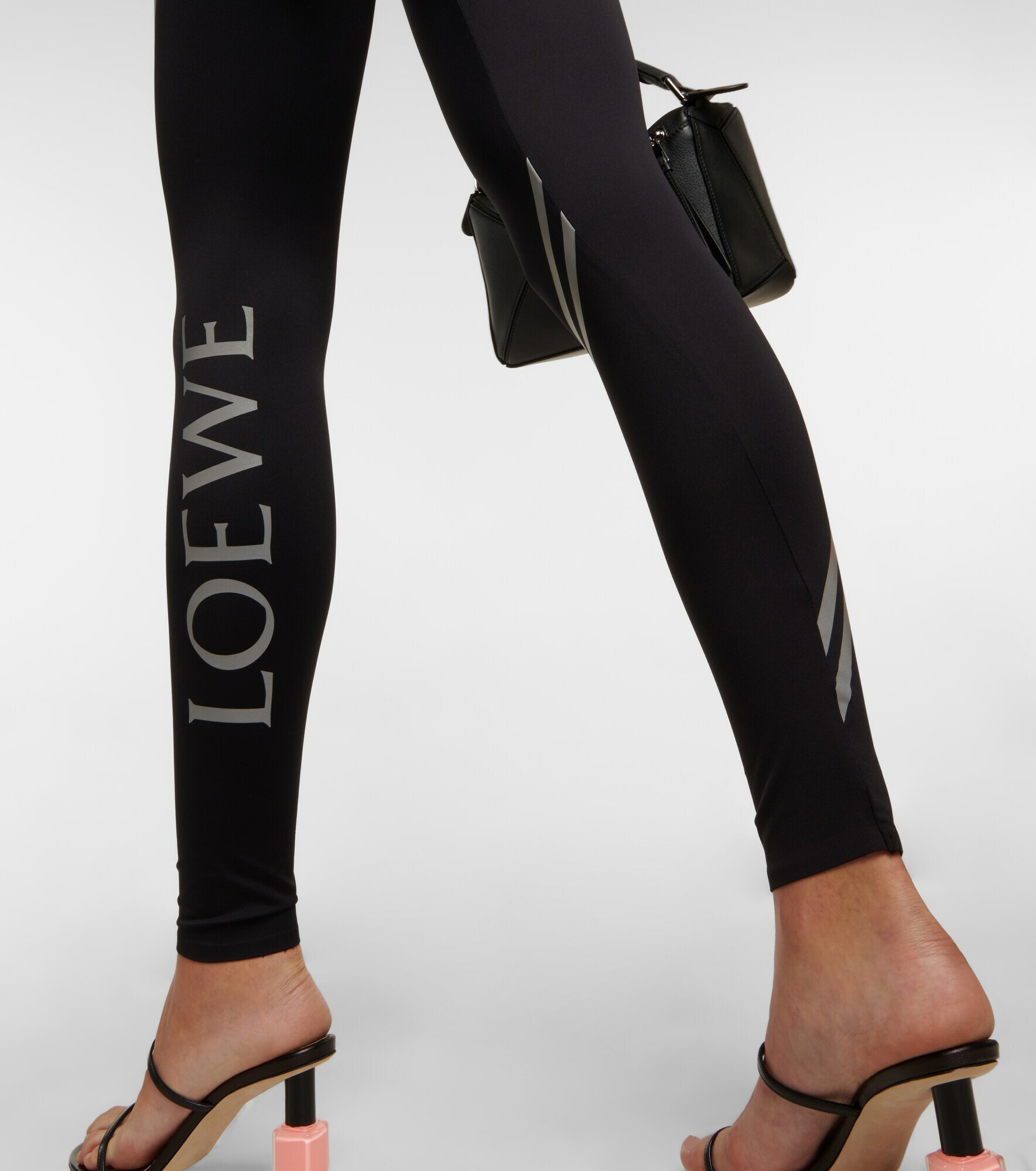 Loewe - High-rise logo leggings Loewe