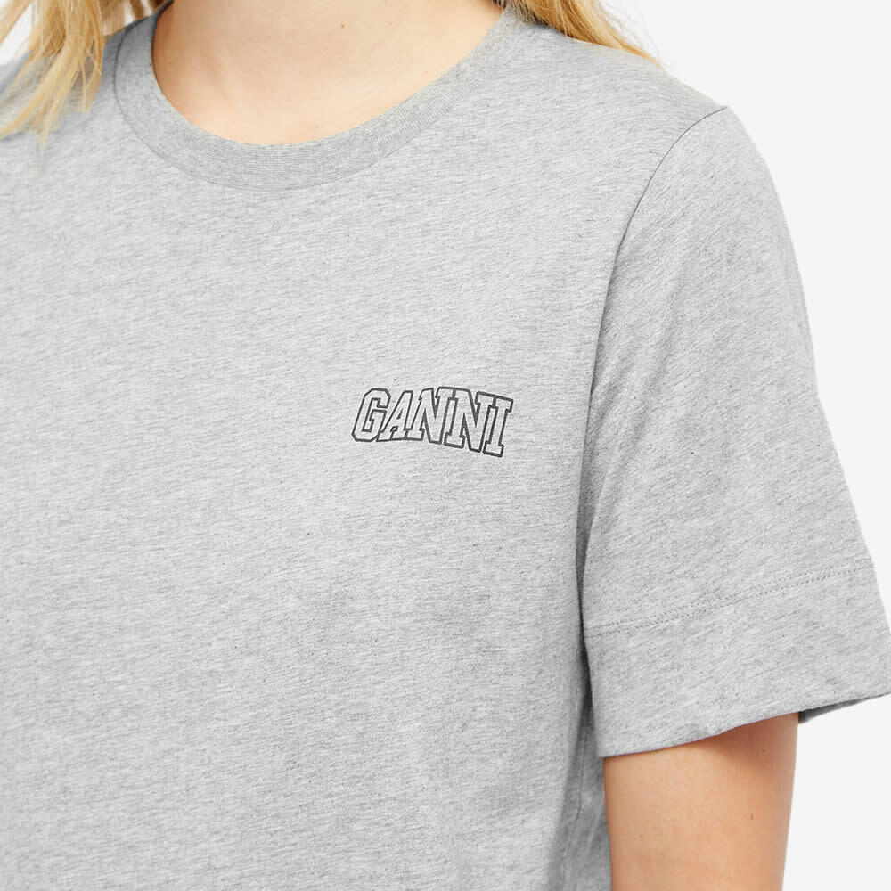 GANNI Women's Software Logo T-Shirt in Paloma Melange GANNI