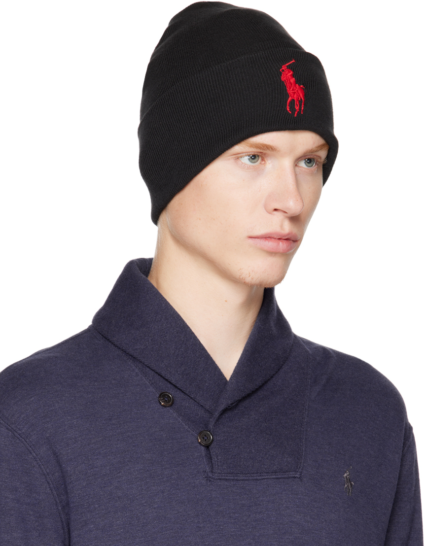 Polo Ralph Lauren Black Logo Beanie Polo Ralph Lauren