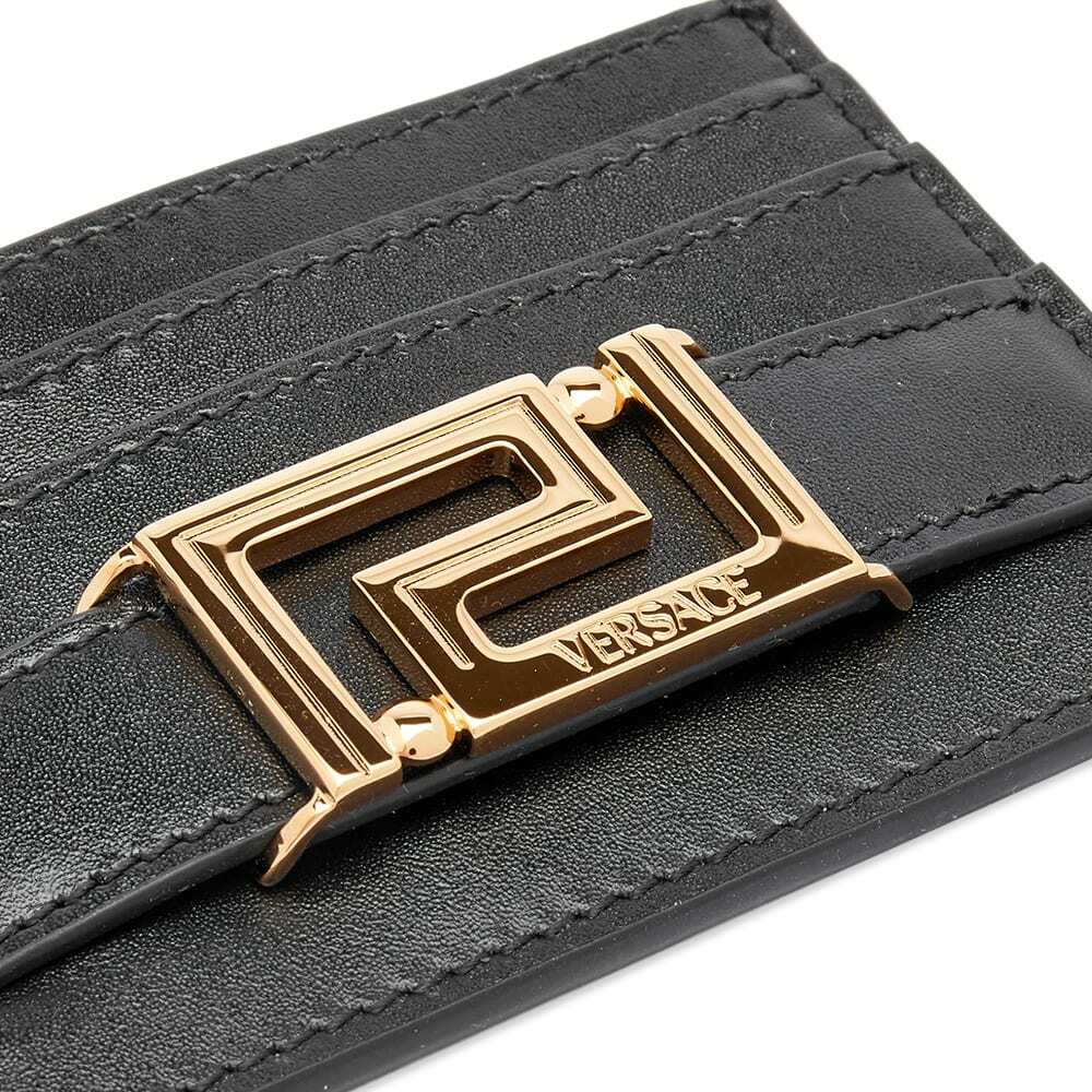 Versace Women's Greca Card Holder in Black Versace