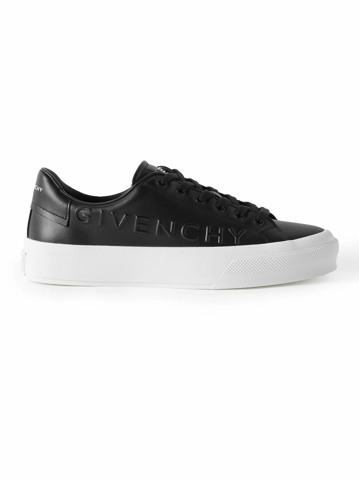 Givenchy - City Sport Logo-Embossed Leather Sneakers - Black Givenchy