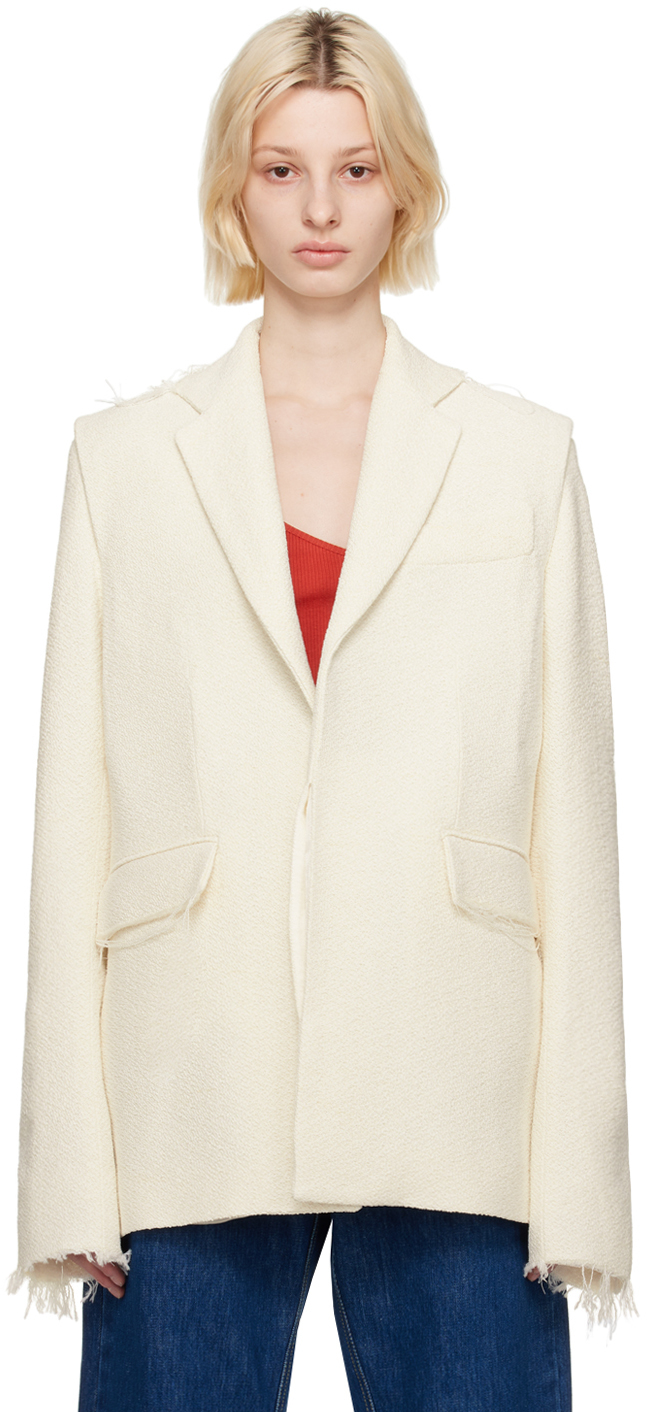 Bianca Saunders Off-White Marble Blazer Bianca Saunders