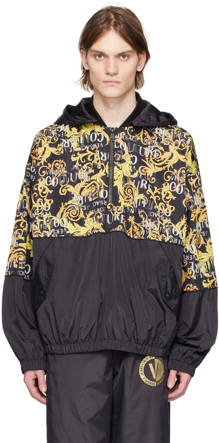 Versace Jeans Couture Black Hooded Jacket Versace