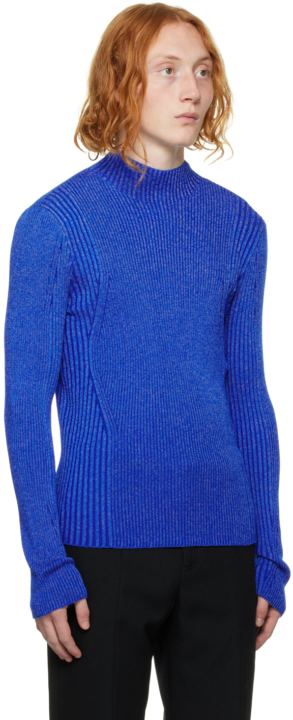 Dion Lee Blue Reflective Sweater Dion Lee