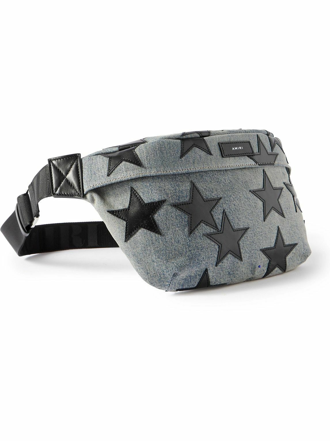 AMIRI - Chemist Leather-Trimmed Denim Belt Bag Amiri