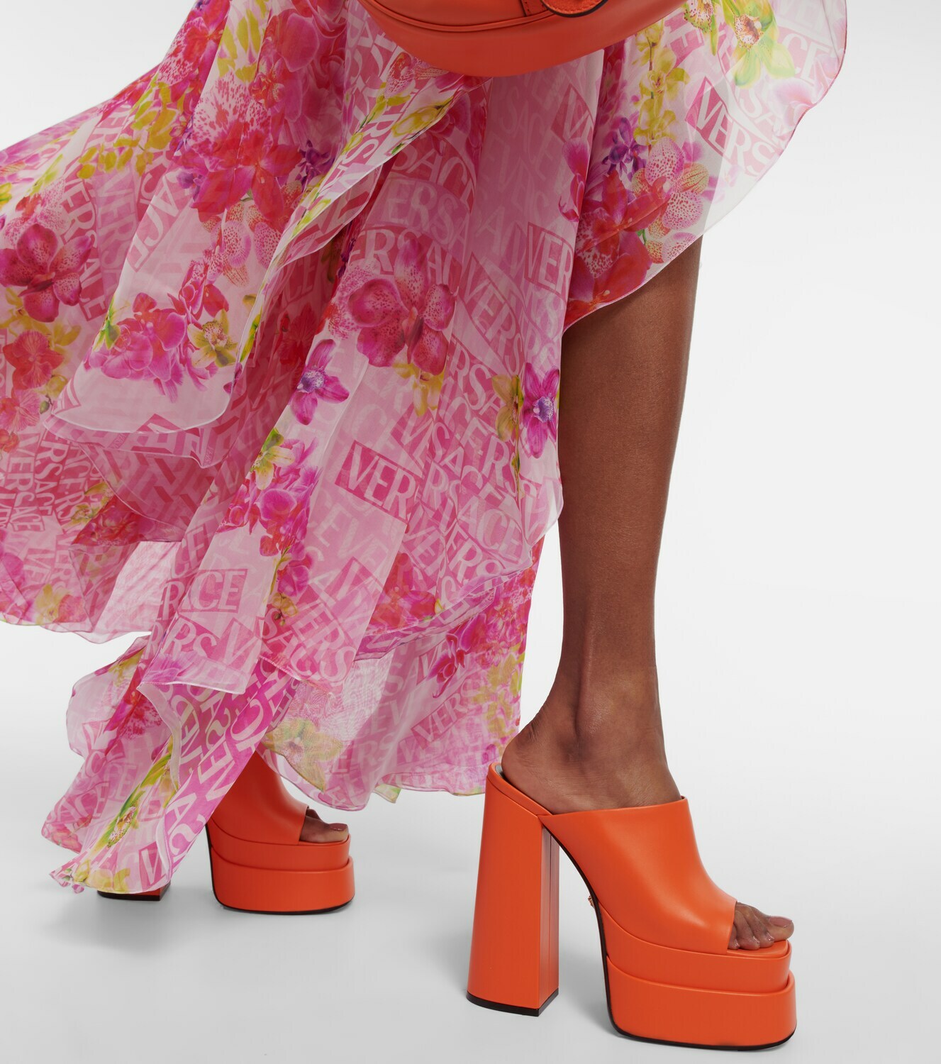 Versace - Aevitas leather platform mules Versace