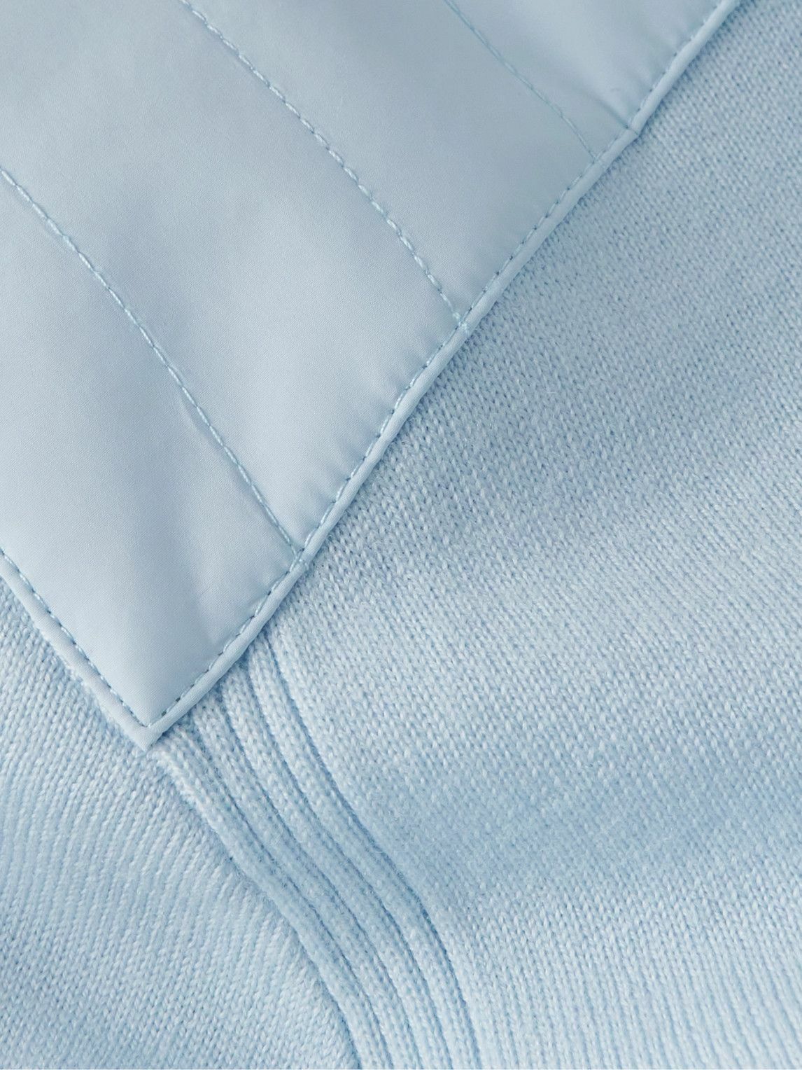 Belstaff - Kerrigan Ribbed Panelled Merino Wool Sweater - Blue Belstaff
