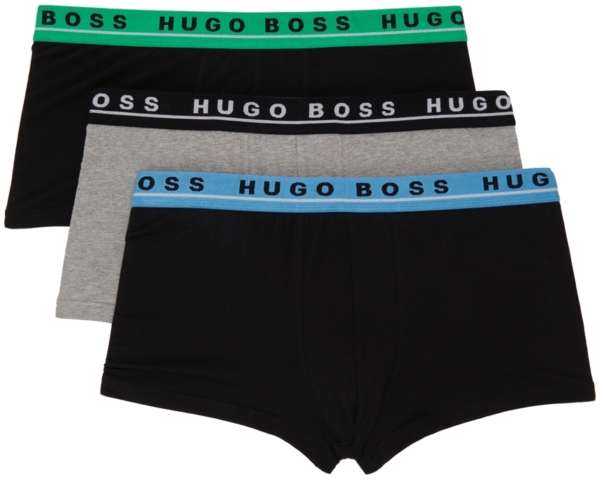 Boss Three-Pack Multicolor Trunk Boxers BOSS