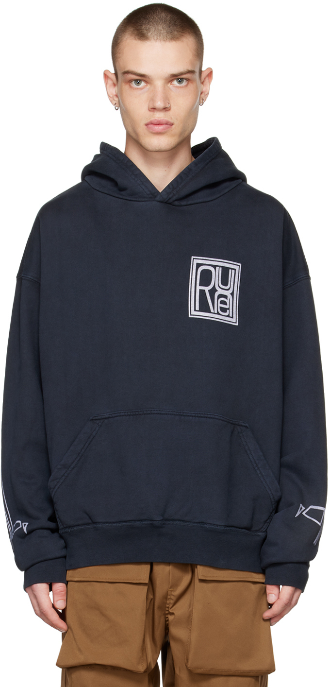 Rhude Navy Graphic Hoodie Rhude
