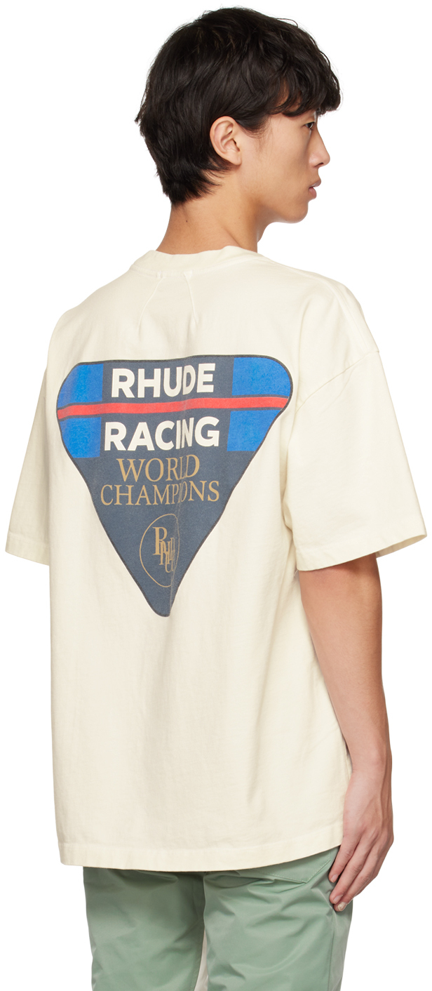 Rhude White Race Patch T-Shirt Rhude