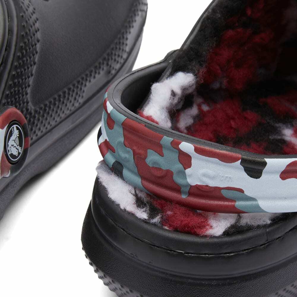 Crocs Classic Lined Camo Clog in Black/Red Crocs