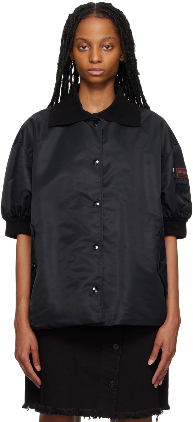 Raf Simons Black Back Print Bomber Jacket Raf Simons