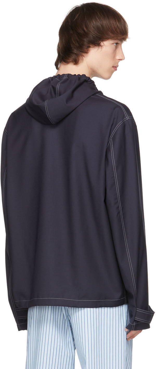 UNIFORME Navy Oversized Sailor Smock Hoodie UNIFORME