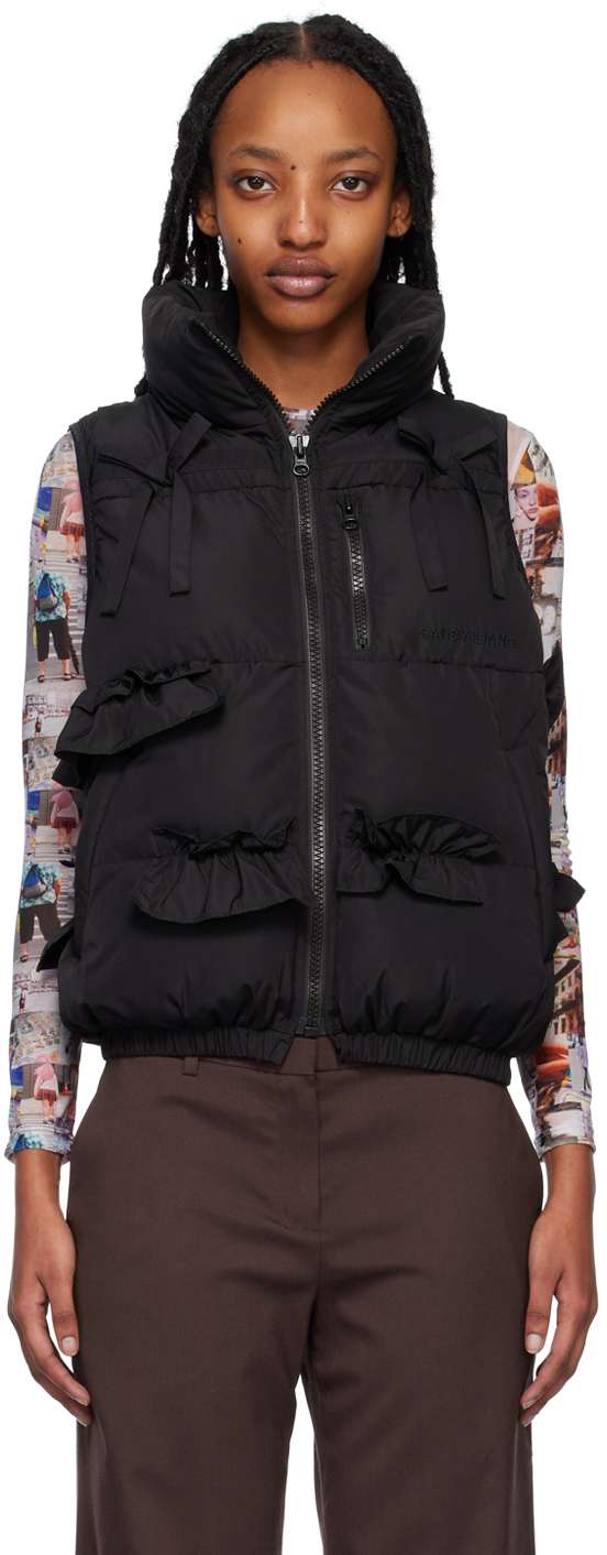 Sandy Liang Black Norfolk Vest Sandy Liang