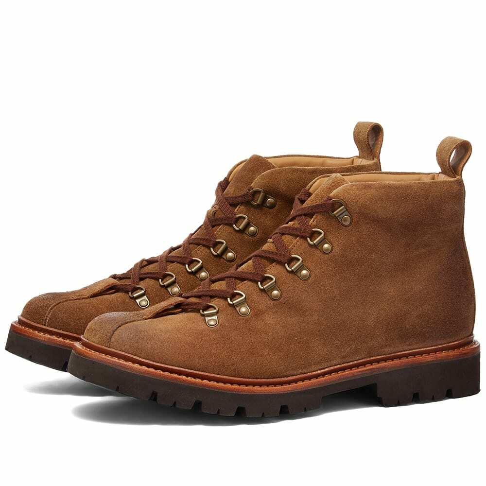 Grenson Men's Bobby Mountain Boot in Snuff Burnishing Brown Suede Grenson
