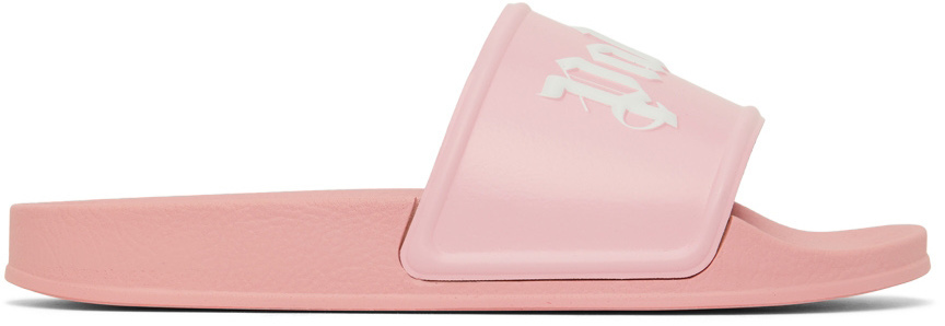 Palm Angels Pink Pool Slides Palm Angels