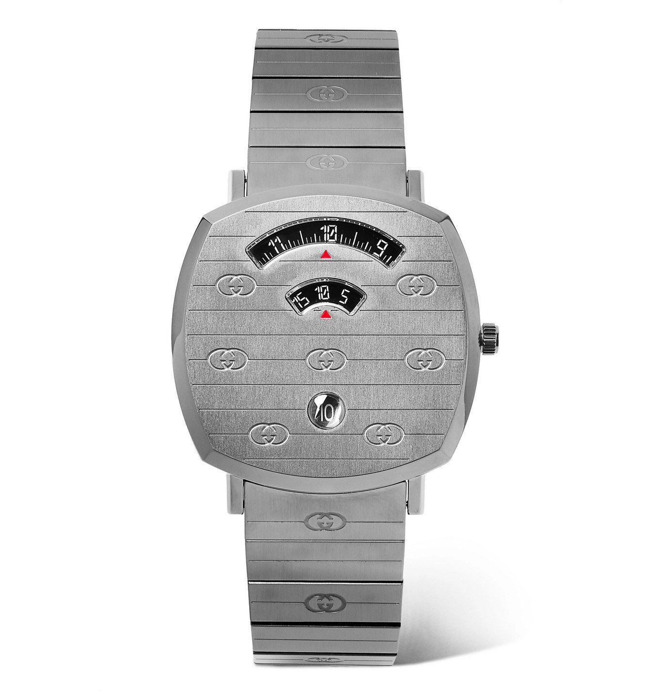 Gucci - Grip 38mm PVD-Coated Stainless Steel Watch - Gray Gucci