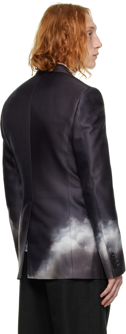 Alexander McQueen Black Graphic Blazer Alexander McQueen
