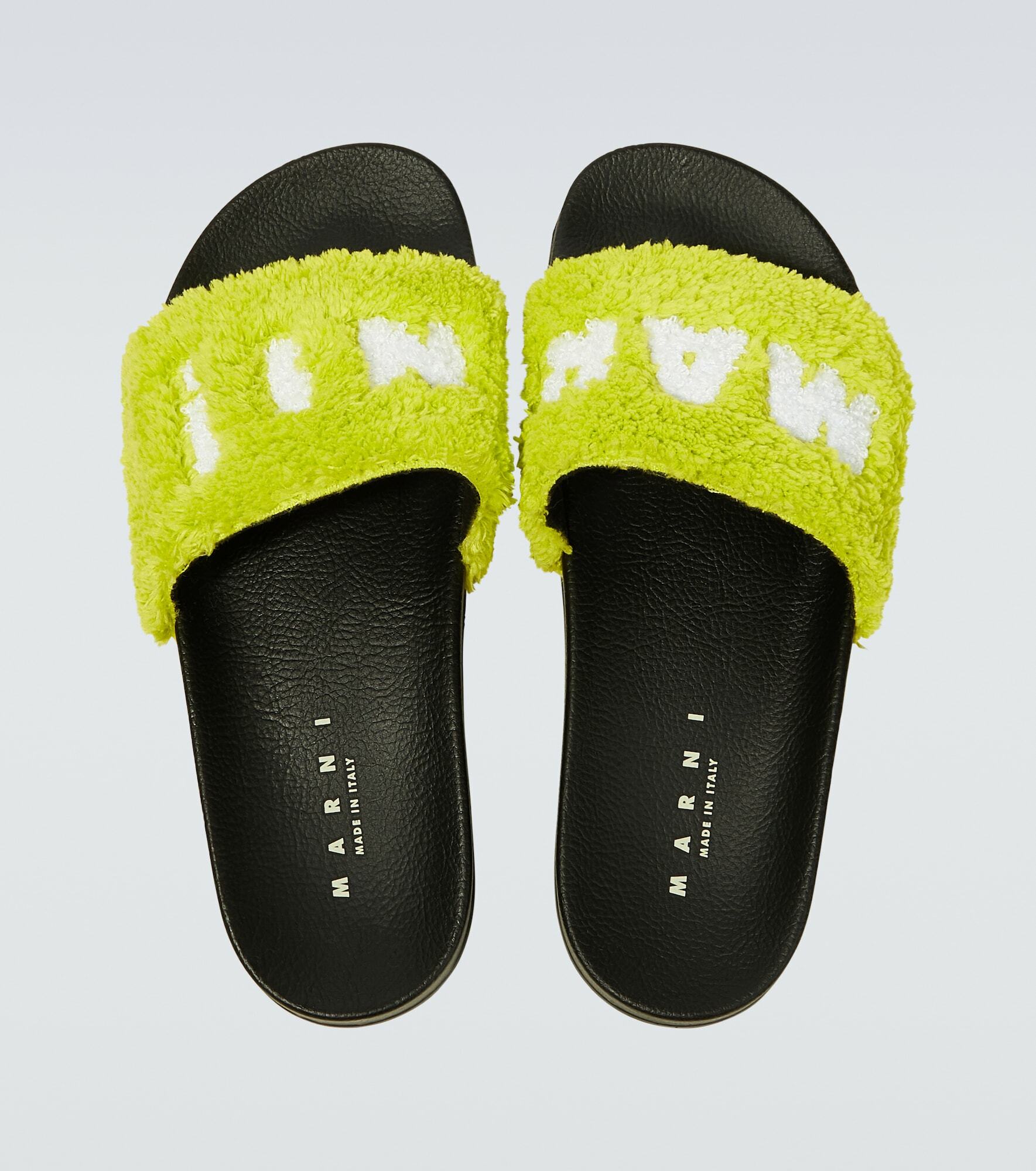 Marni - Logo terry slides Marni