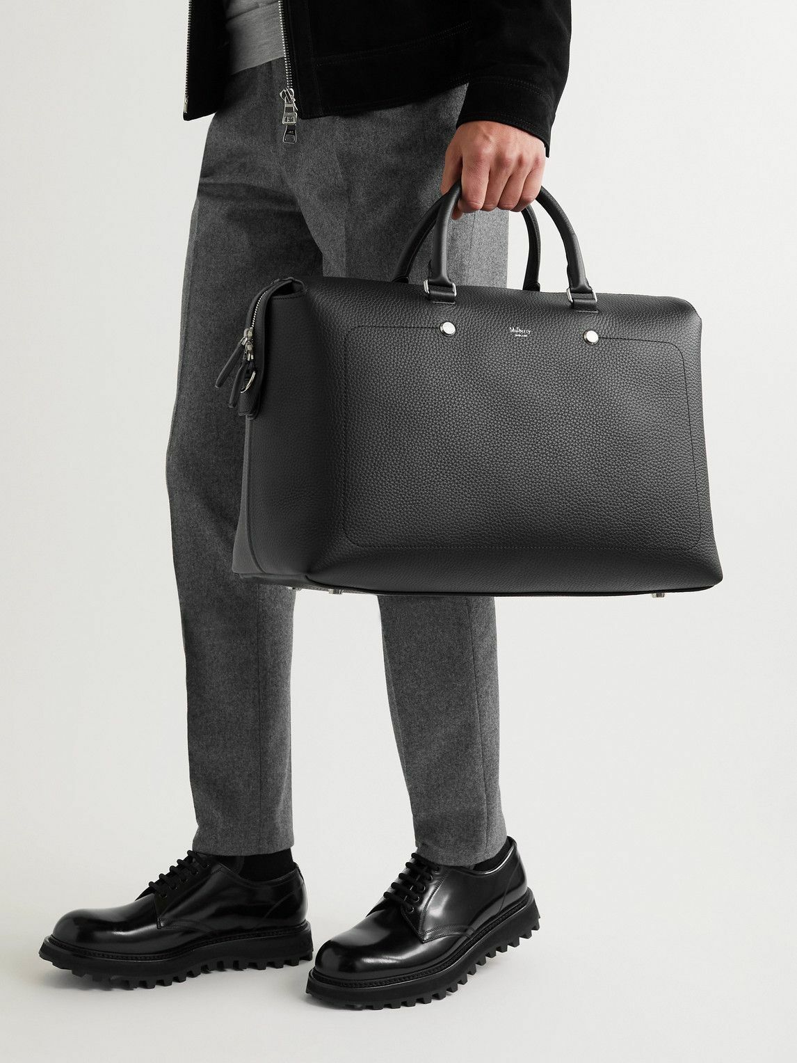 Mulberry - City Weekender Full-Grain Leather Bag Mulberry