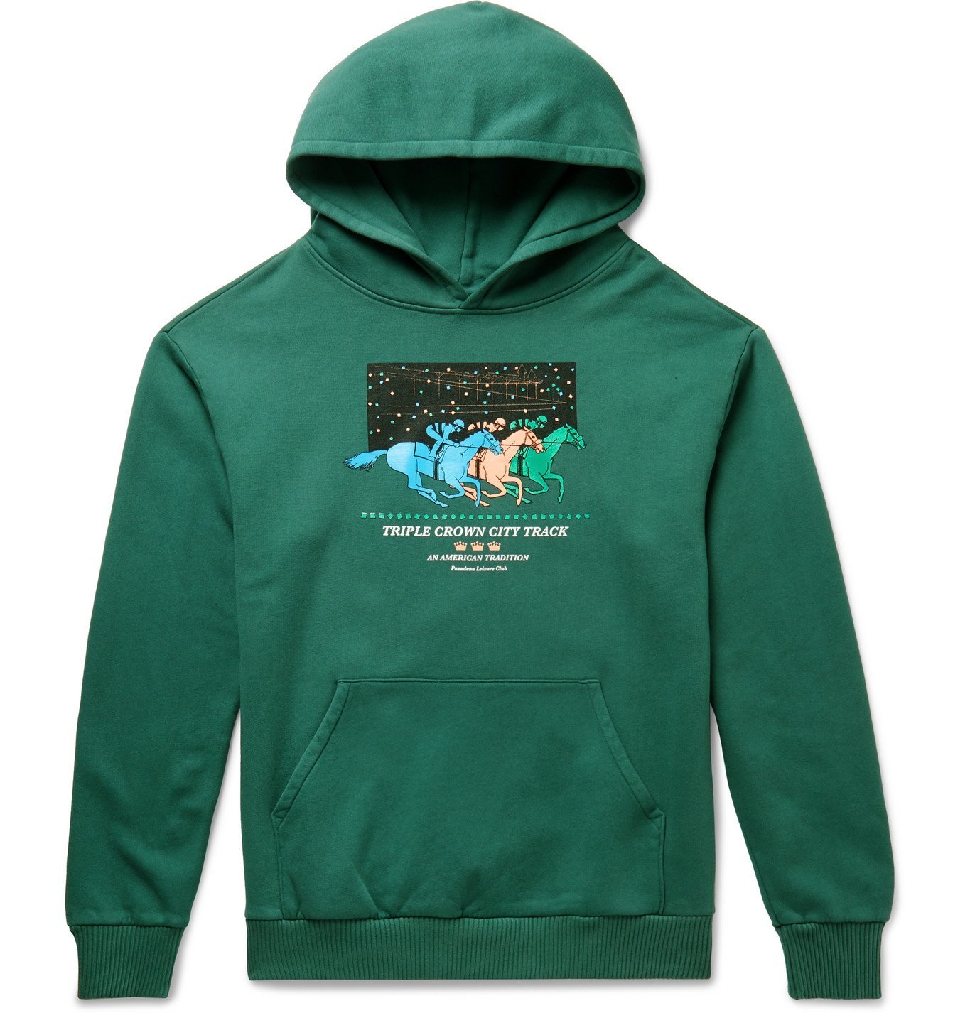 Pasadena Leisure Club - Triple Crown Printed Fleece-Back Cotton-Jersey ...