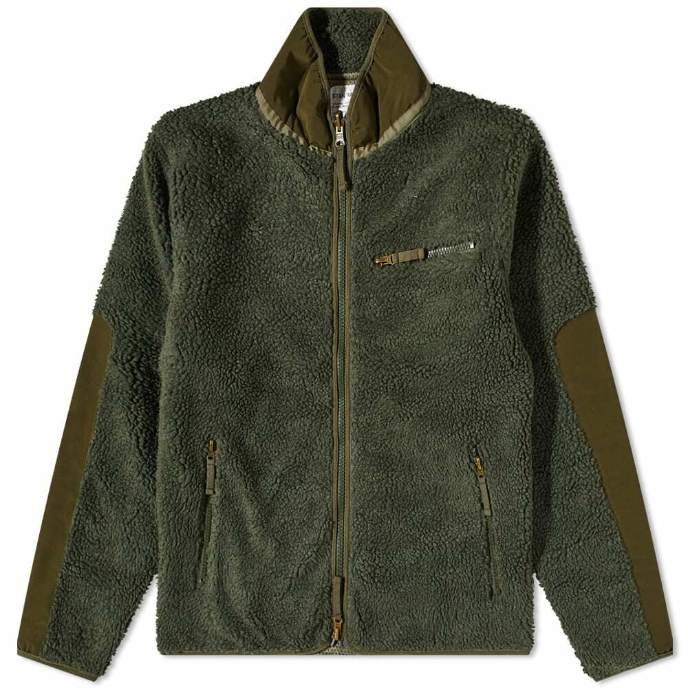 Stan Ray Men's High Pile Fleece Jacket in Olive Stan Ray