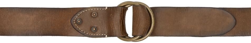 RRL Brown Distressed Belt RRL