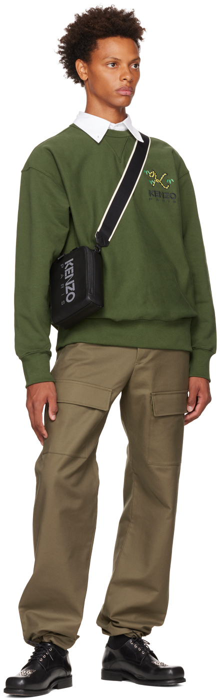 Kenzo Black Kenzo Paris Leather Messenger Bag Kenzo