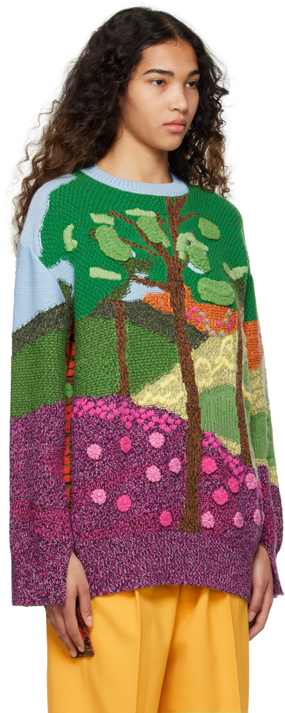 Stella McCartney Blue & Purple Tree Of Life Sweater Stella McCartney