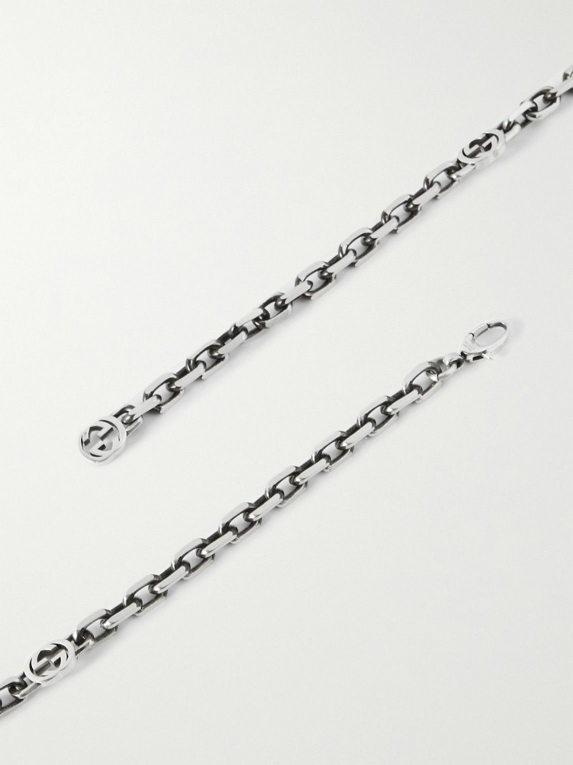 GUCCI - Burnished Sterling Silver Necklace Gucci