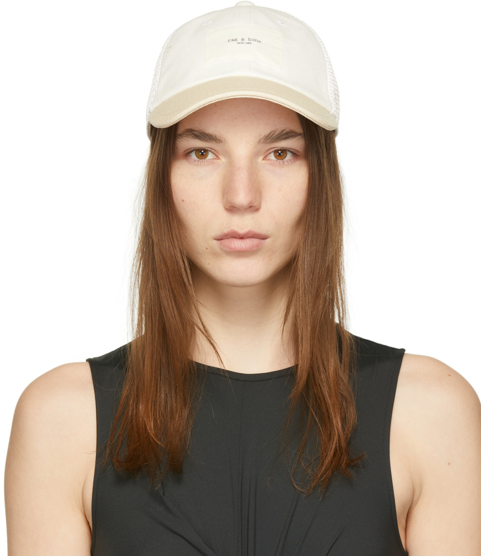rag & bone Off-White & Beige Addison Baseball Cap Rag and Bone