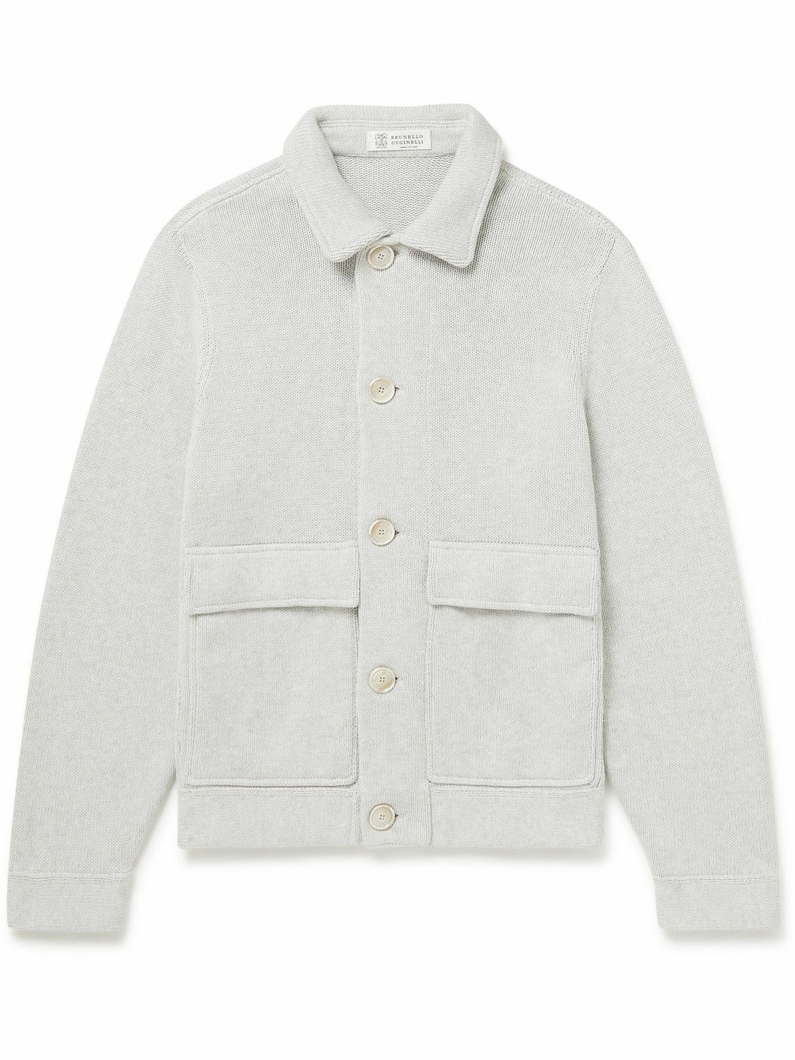 Brunello Cucinelli - Cotton Cardigan - Gray Brunello Cucinelli