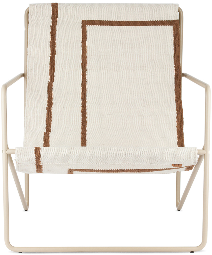 ferm LIVING Beige & Brown Desert Lounge Chair ferm LIVING
