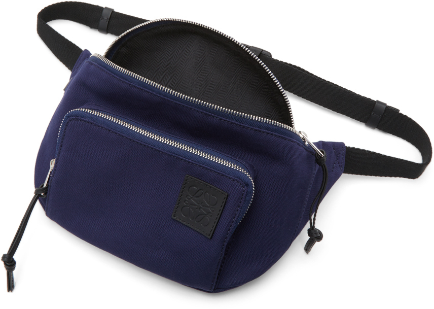 Loewe Navy Canvas Bum Bag Pouch Loewe