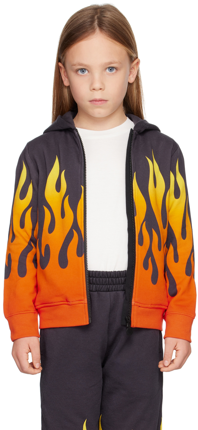 Stella McCartney Kids Black Flame Hoodie Stella McCartney