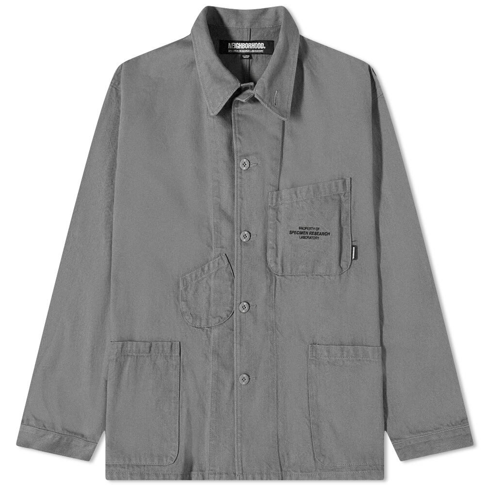 Neighborhood Men's SRL Denim Work Jacket in Grey Neighborhood