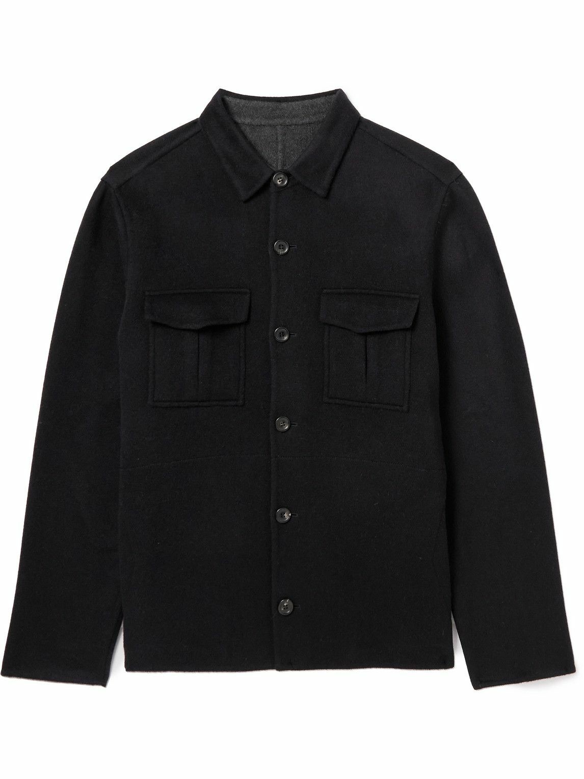 Thom Sweeney - Cashmere-Felt Shirt Jacket - Black Thom Sweeney