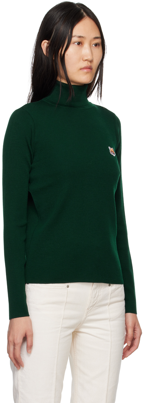 Maison Kitsuné Green Fox Head Turtleneck Maison Kitsune