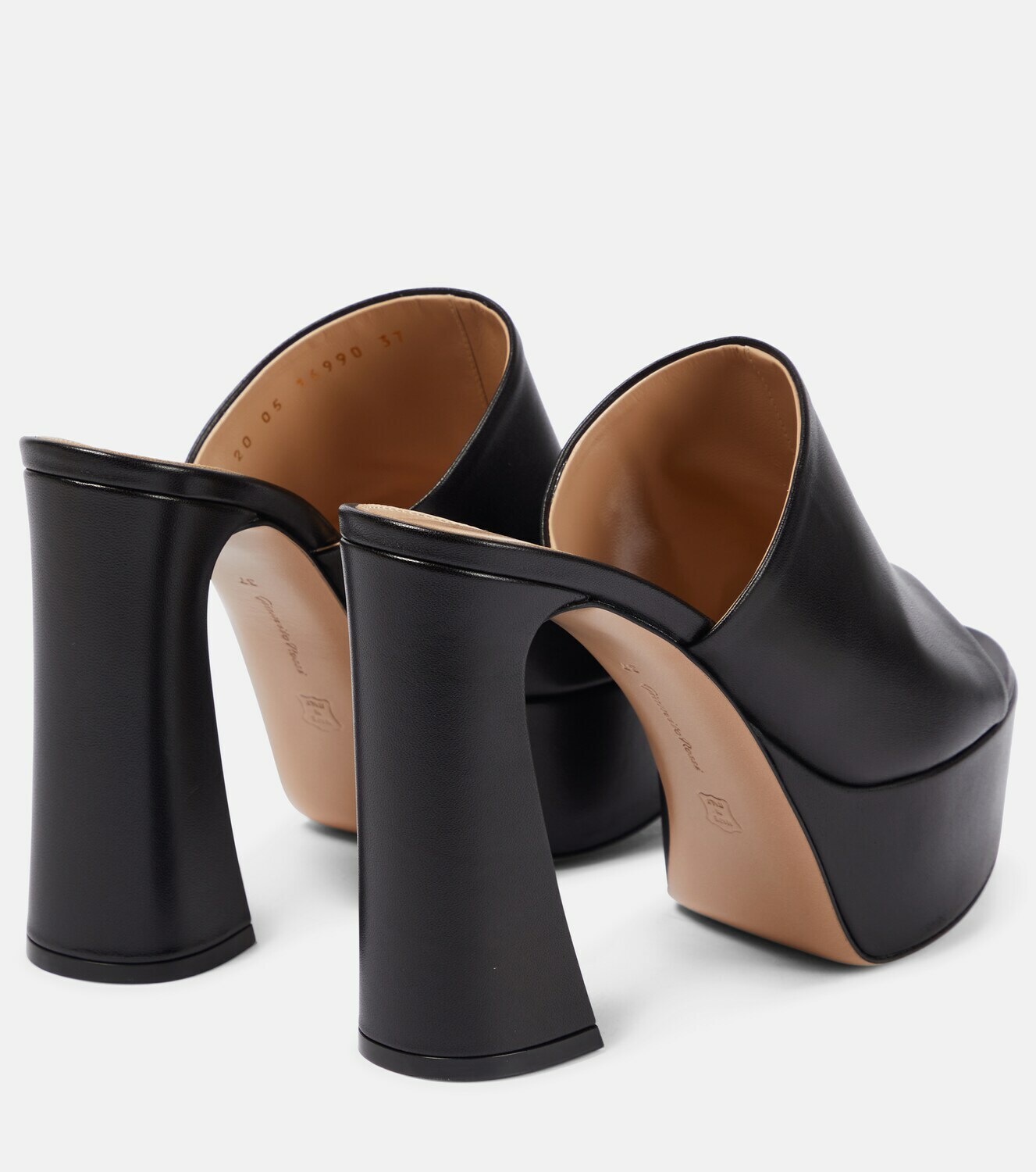 Gianvito Rossi - Holly leather platform mules Gianvito Rossi
