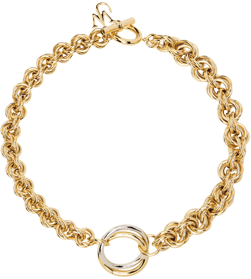 JW Anderson Gold Oversized Loops Necklace JW Anderson