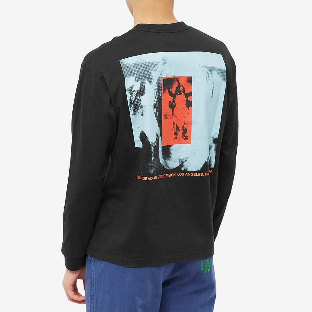 Brain Dead Men's 4D Vision Long Sleeve T-Shirt in Black Brain Dead