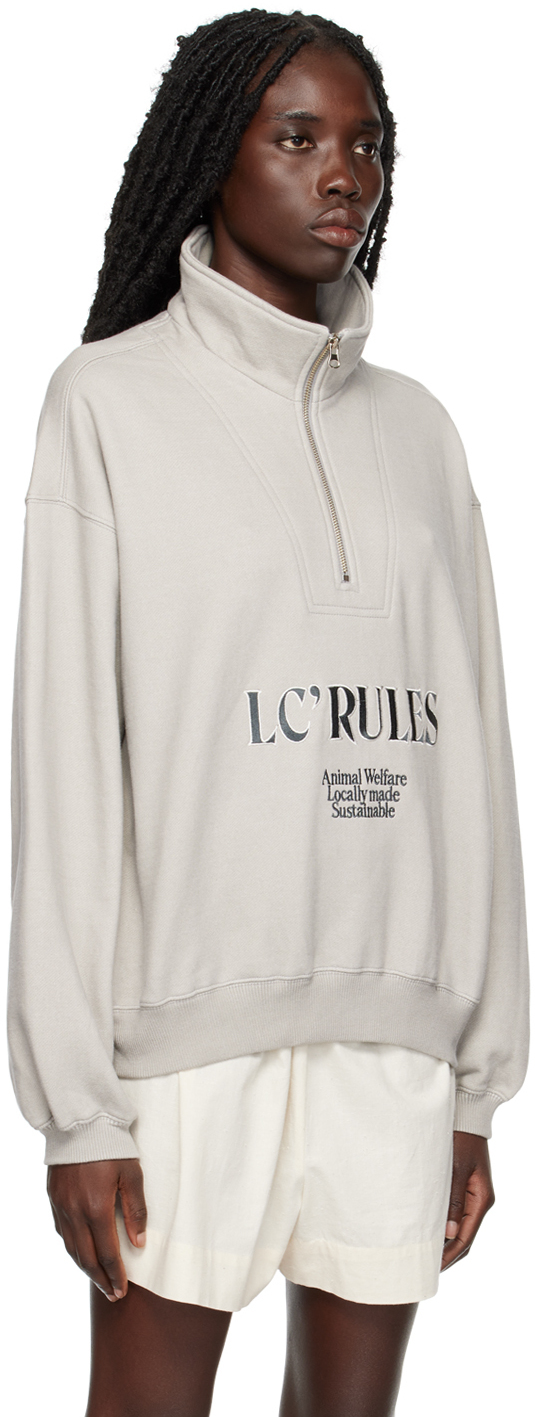 LOW CLASSIC Gray Half-Zip Sweater Low Classic