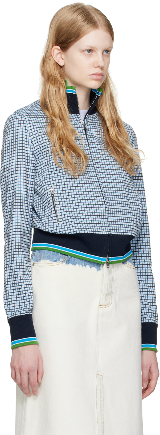 Marni Blue & White Check Jacket Marni