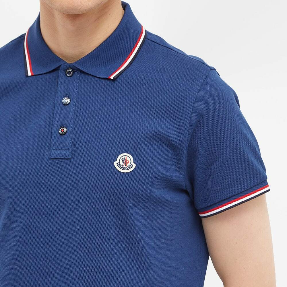 Moncler Men's Classic Logo Polo Shirt in Royal Blue Moncler