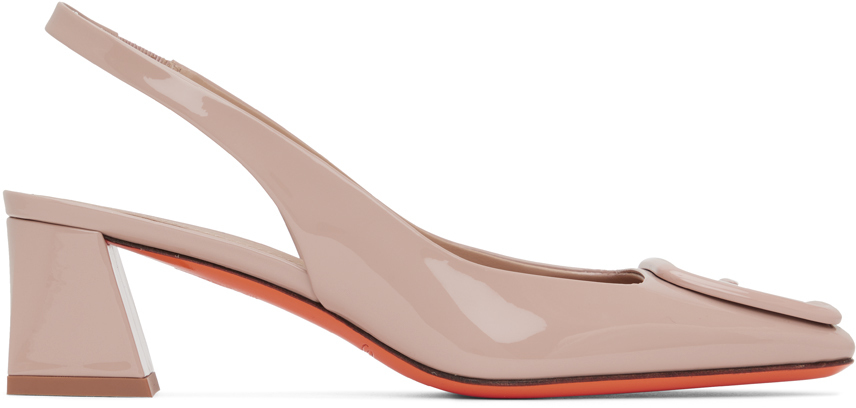 Santoni Pink Slingback Heels Santoni