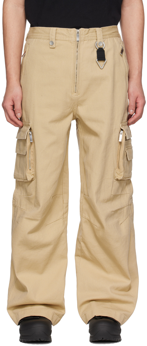C2H4 Khaki Exposed Fly Cargo Pants C2H4