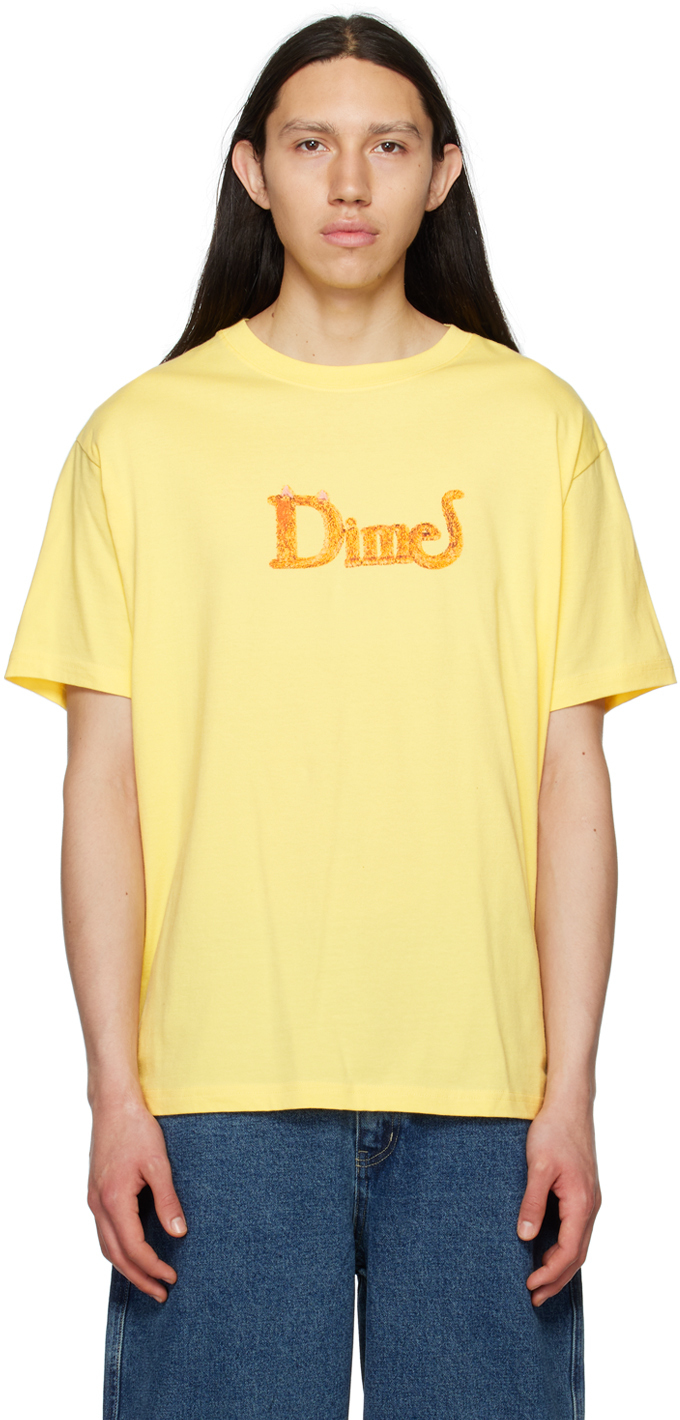 Dime Yellow Classic Cat T-Shirt Dime
